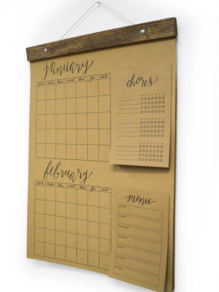 Big Write-In Calendar (Kraft) – Wild Ink Press