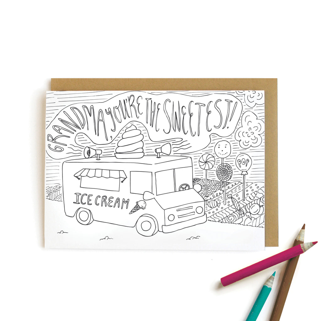 ice cream van coloring pages